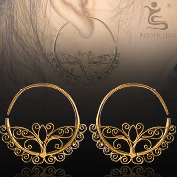 Bloom Brass Hoops | Tulsa Body Jewelry