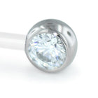 14g Side-set CZ Threadless End | NeoMetal Body Jewelry – Tulsa Body Jewelry