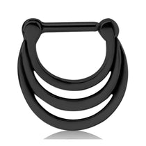 Triple Stack Black Septum Clicker | Tulsa Body Jewelry
