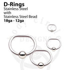 Captive D-Rings | Body Circle Designs – Tulsa Body Jewelry