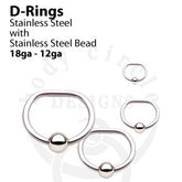 Captive D-Rings | Body Circle Designs – Tulsa Body Jewelry