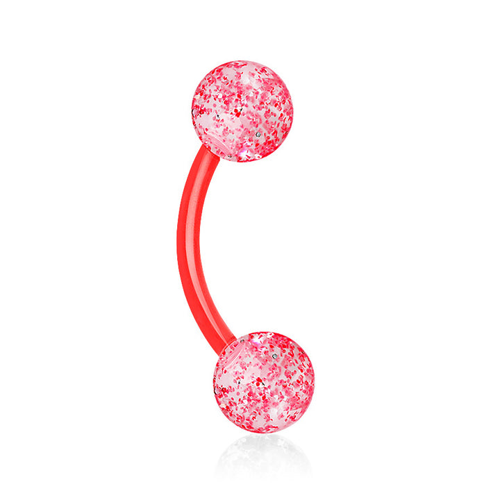 16g Glitter Bioflex Curved Barbell | Tulsa Body Jewelry