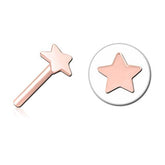 Star Rose Gold Threadless End | Tulsa Body Jewelry