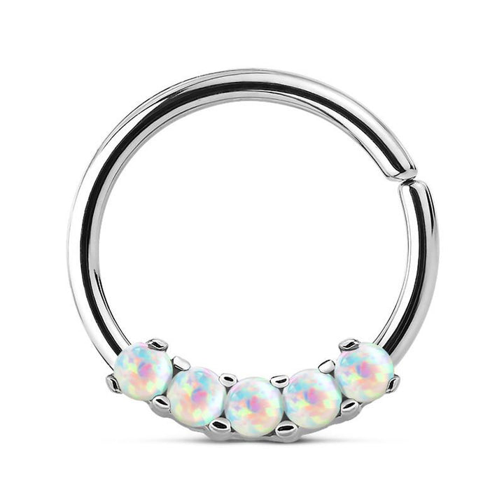 5-Opal Continuous Ring | Tulsa Body Jewelry