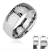 Stainless Steel Engraved Zebra Pattern Ring – Tulsa Body Jewelry