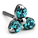 Trinity CZ Threadless End | NeoMetal Body Jewelry – Tulsa Body Jewelry