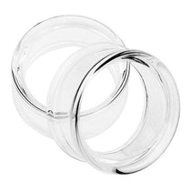 Clear Double Flare Glass Tunnels | Glasswear Studios – Tulsa Body Jewelry