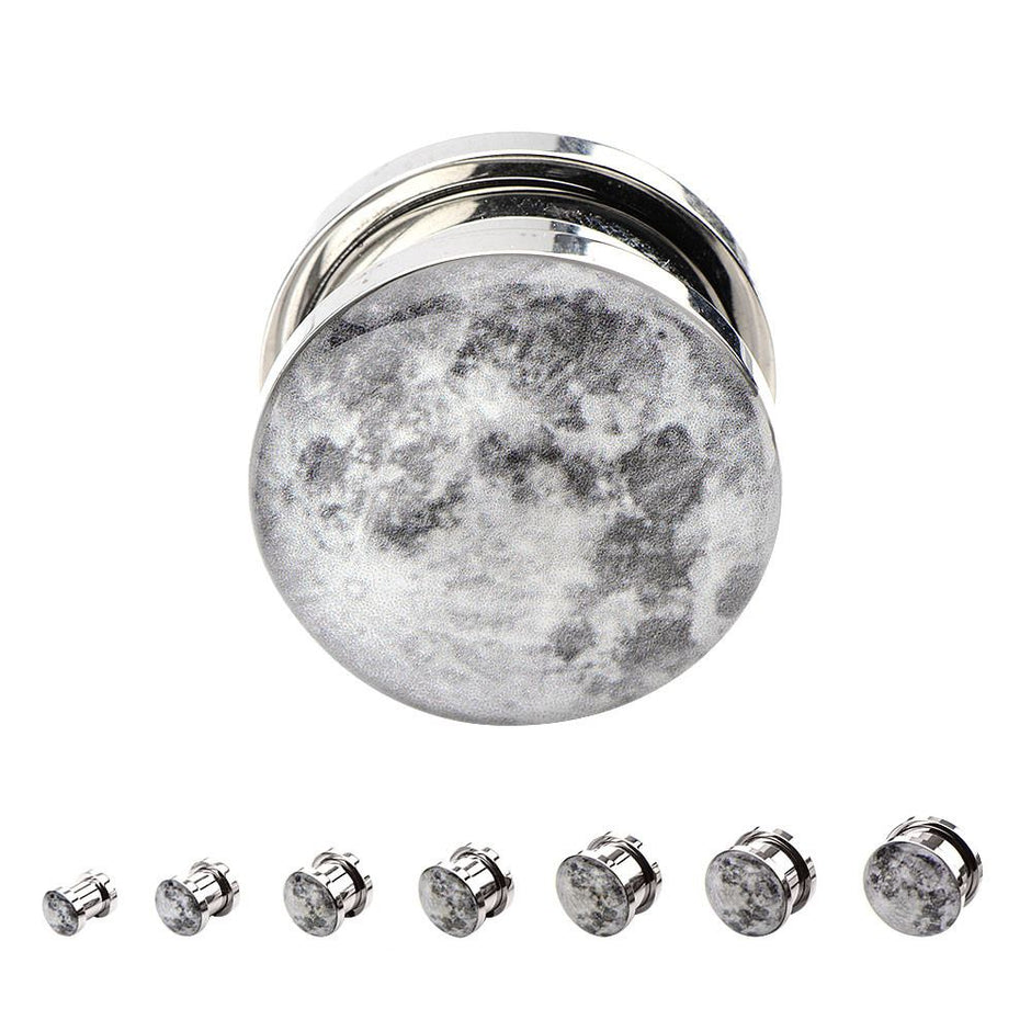 Full Moon Stainless Screw-on Plugs | Tulsa Body Jewelry